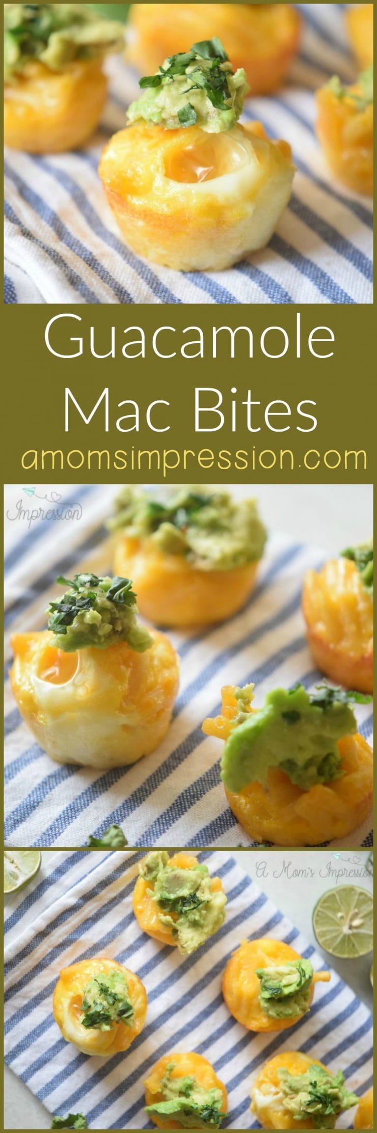 Easy Party Appetizer Recipes- Guacamole Mac Bites