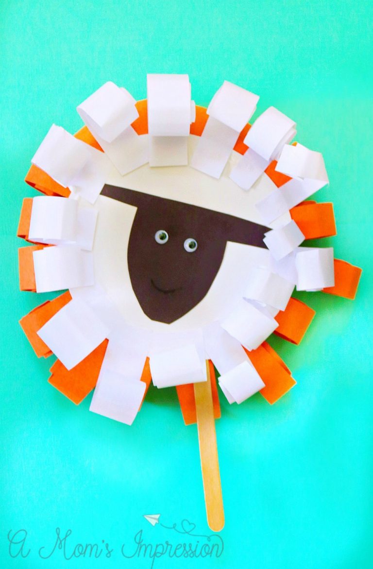 Easy and Adorable Paper Plate March Lion and Lamb Craft
