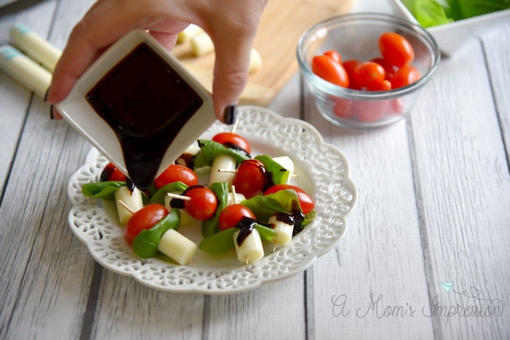Mini Caprese Skewers With Balsamic Glaze Recipe
