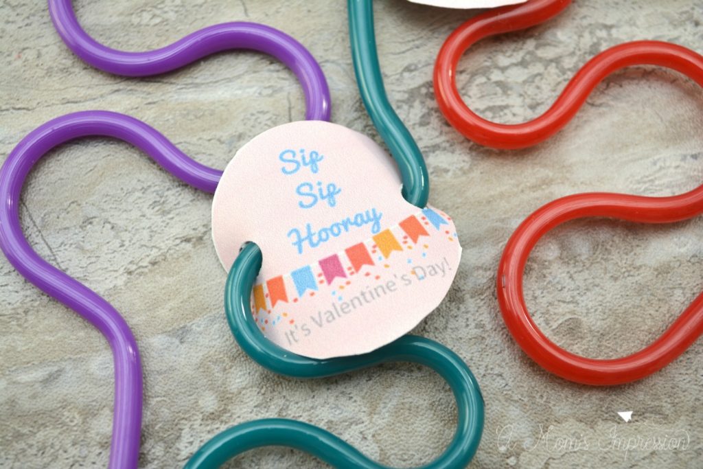 Non Candy Valentine Ideas - Free Sip Sip Hooray Valentine Printable
