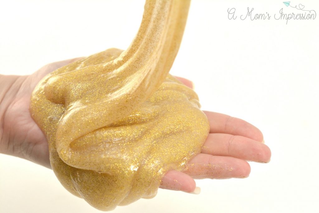 How to Make Easy Gold Glitter Slime (Without Borax)