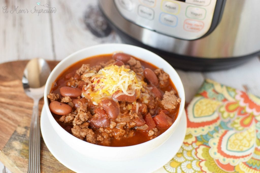 Blue Ribbon Instant Pot Chili Recipe - A Mom's Impression