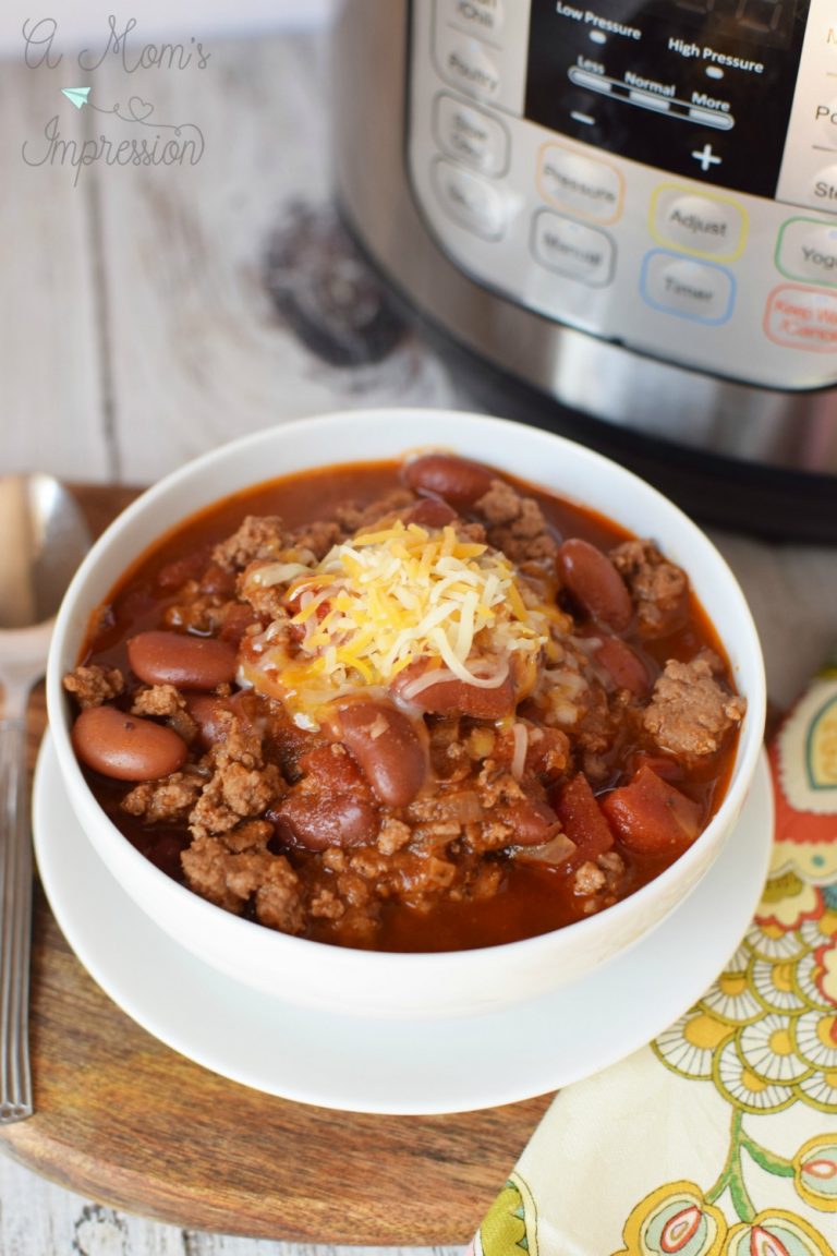 Blue Ribbon Instant Pot Chili Recipe - A Mom's Impression