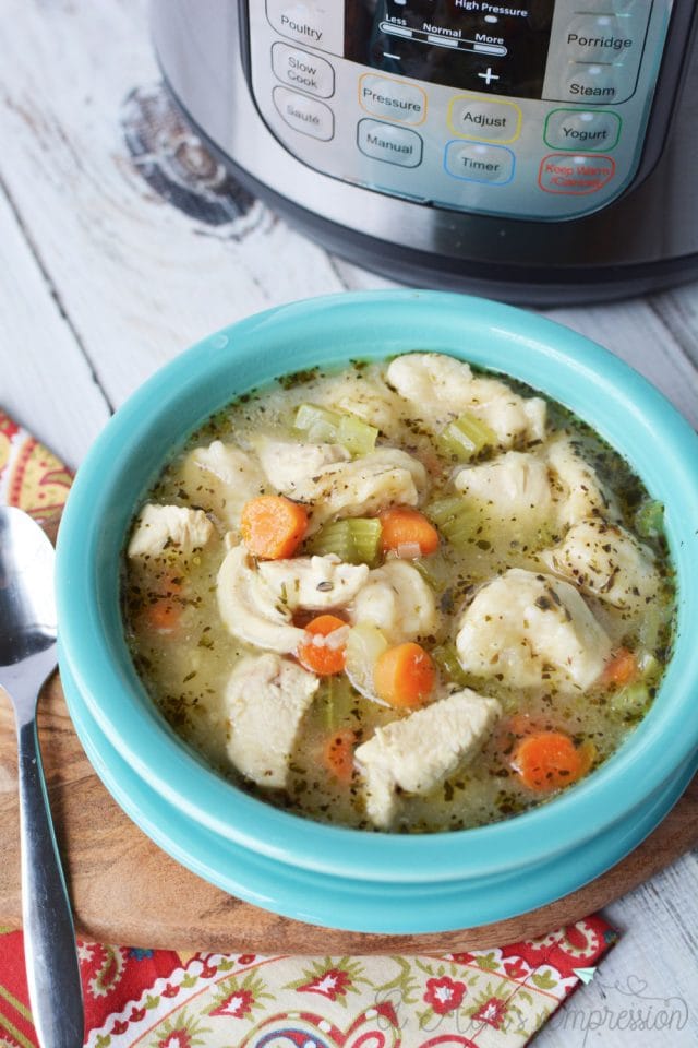 Instant Pot Chicken and Dumplings - A Mom's Impression