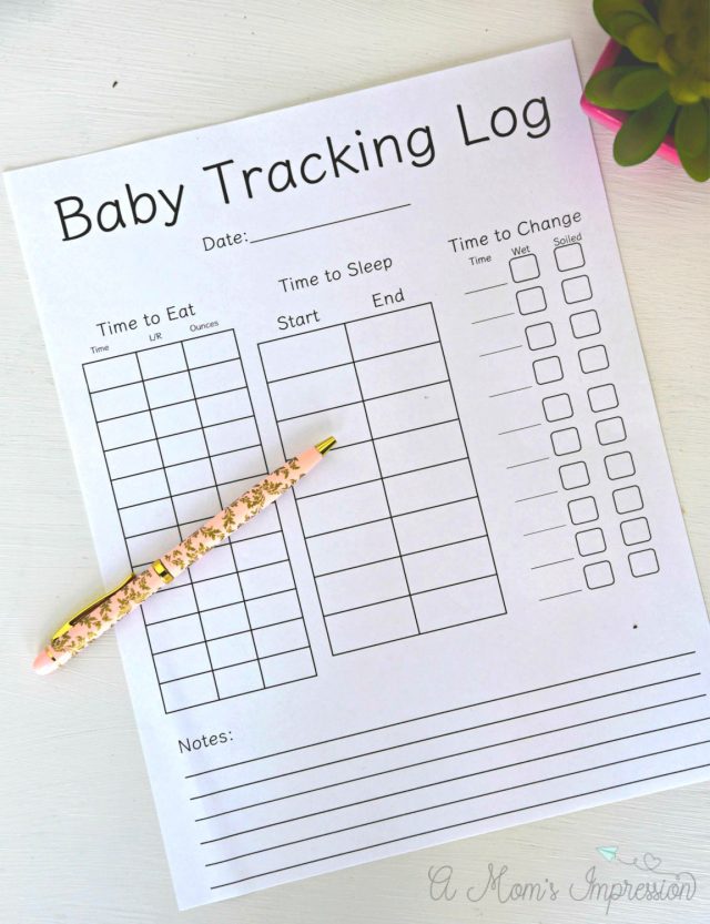 Advice for New Moms & Free Printable Baby Tracking Log - A Mom's ...