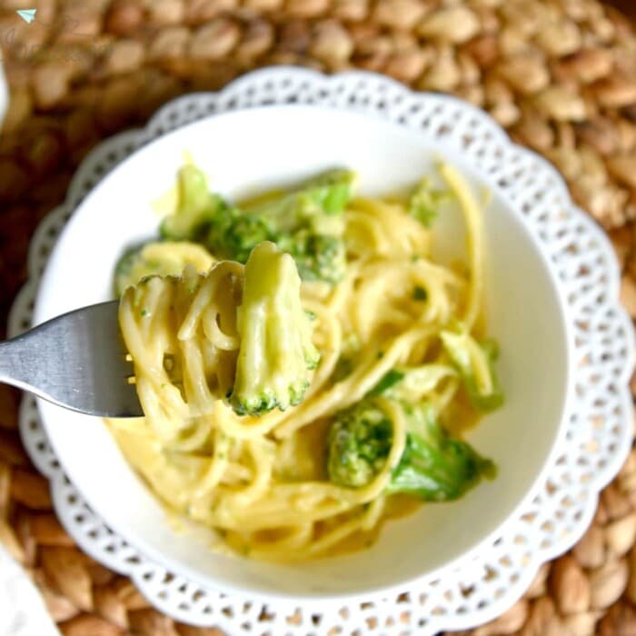 15 Minute Ranch Cheesy Spaghetti with Broccoli - A Mom's Impression