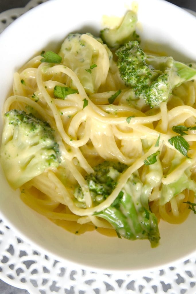 15 Minute Ranch Cheesy Spaghetti with Broccoli - A Mom's Impression