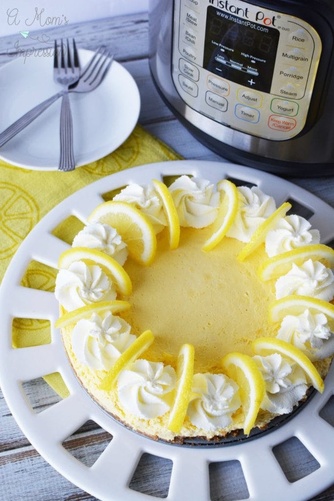 Instant Pot Lemon Cheesecake - A Mom's Impression