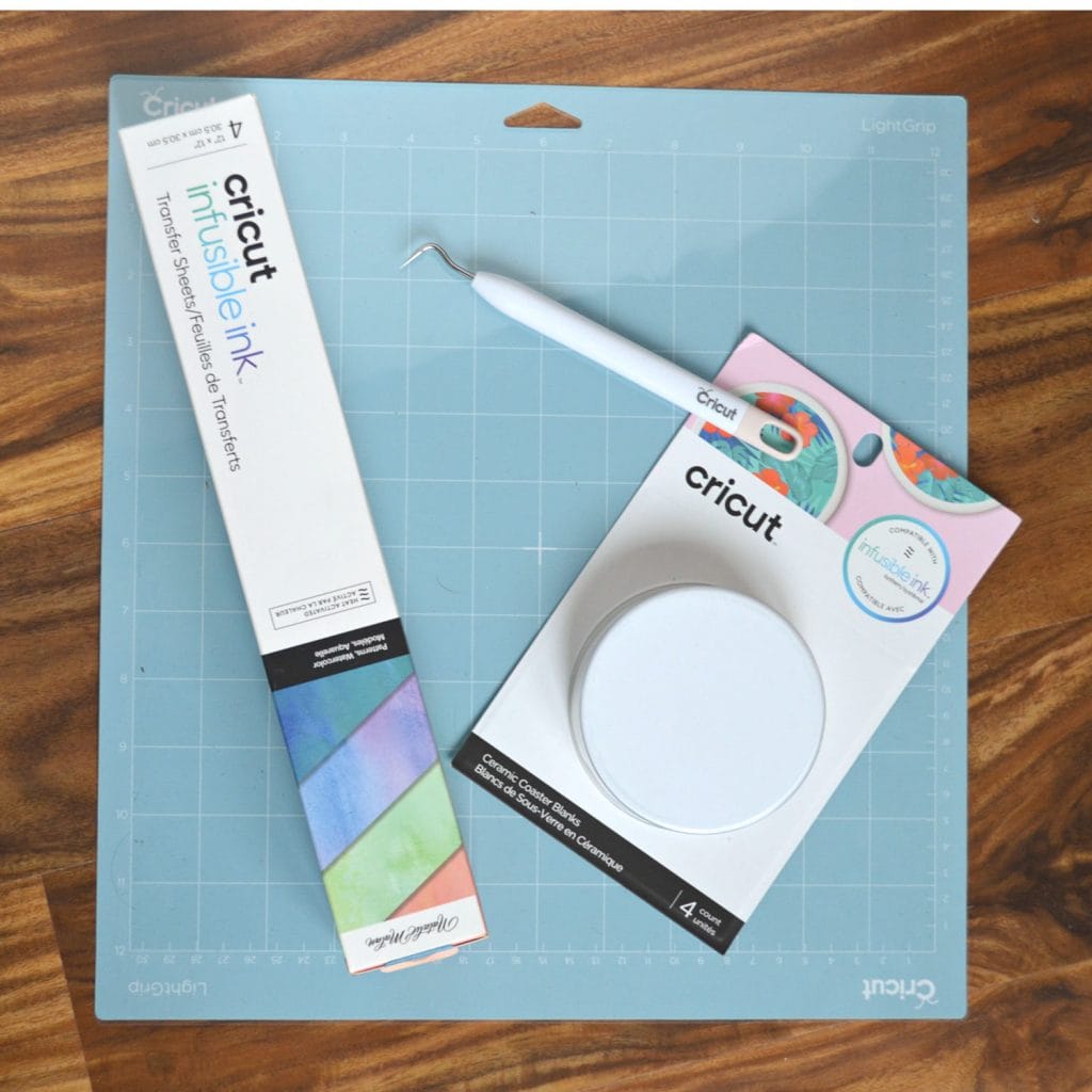 Cricut Infusible Ink Coasters with Mountain Quotes